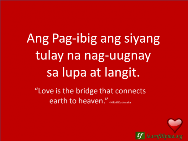 Filipino Love Quotes - Learn Filipino
