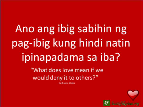 Filipino Love Quotes - Learn Filipino