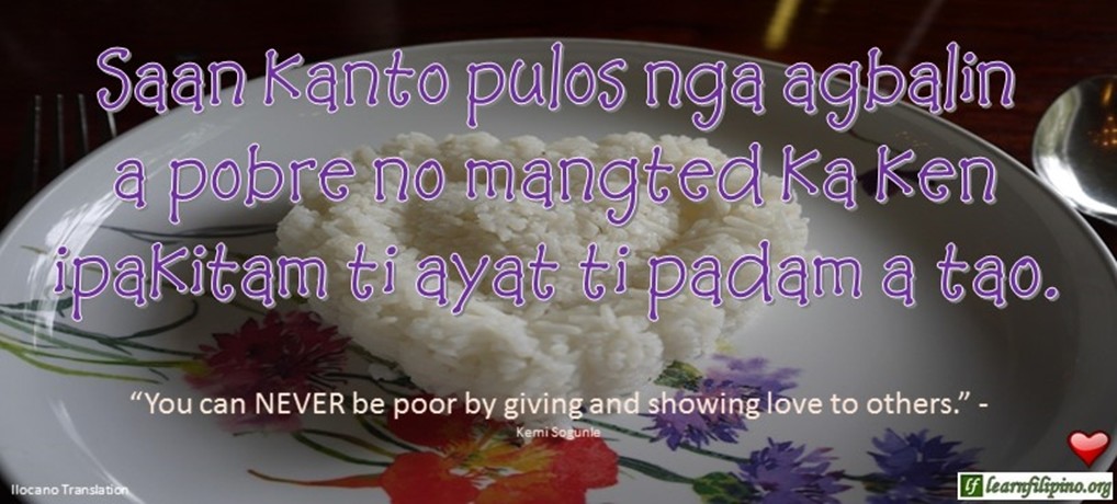 Ilocano Love quotes 28 - Learn Filipino