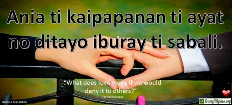 Ilocano Love Quotes with English Captions - Learn Filipino