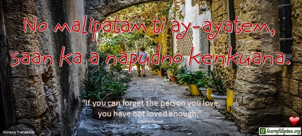Ilocano Love quotes 9 - Learn Filipino
